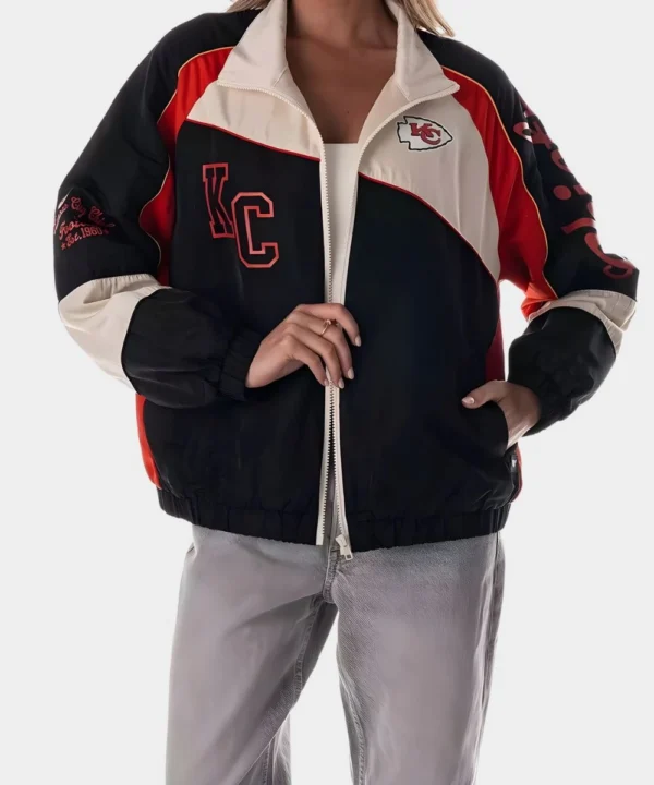Caitlin Clark Kansas City Chiefs Colorblock Track Jacket