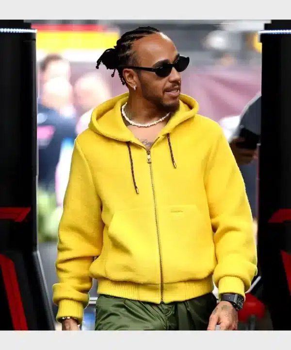 Lewis Hamilton U.S. F1 Grand Prix 2025 Yellow Hoodie
