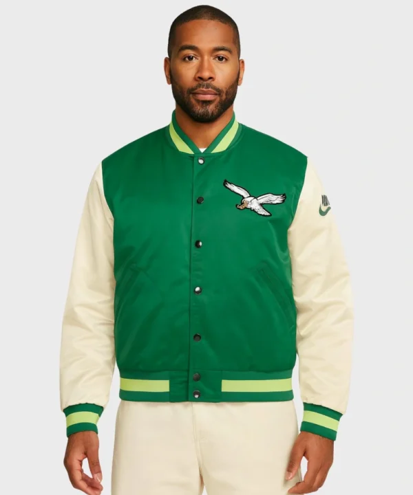 Philadelphia Eagles Nike Rewind Legacy Bomber Jacket