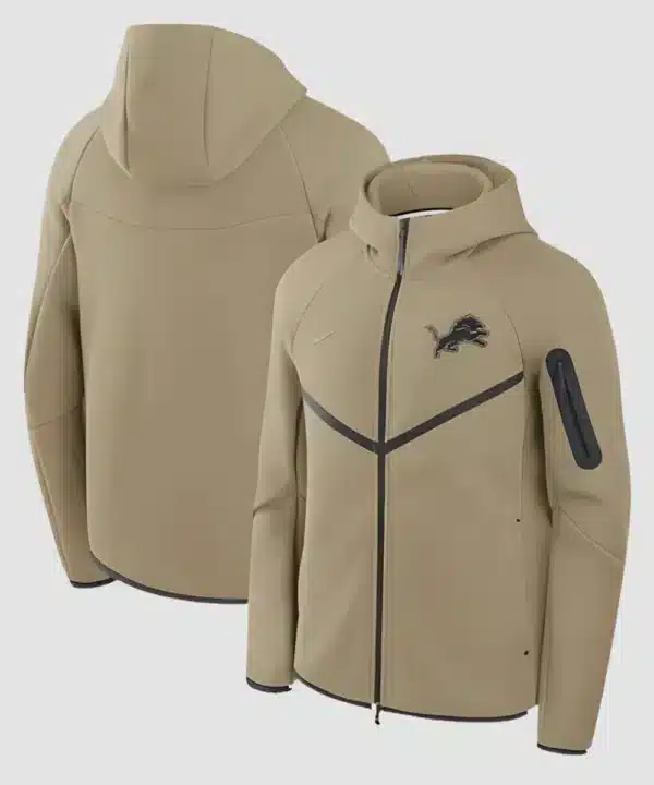 Detroit Lions Nike Brown Tech Fleece Windrunner Jacket