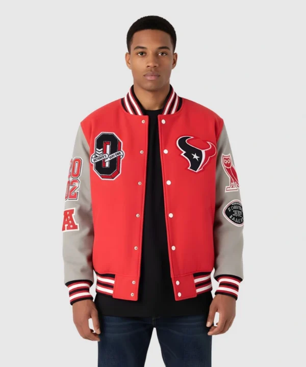 OVO x NFL Houston Texans Varsity Jacket
